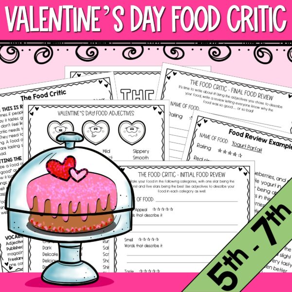 Write Like a Food Critic Food Science Valentine's Day Activity for 5th ...
