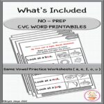 Write CVC WORDS Worksheets Kindergarten - Morning Work & Centers | Made ...