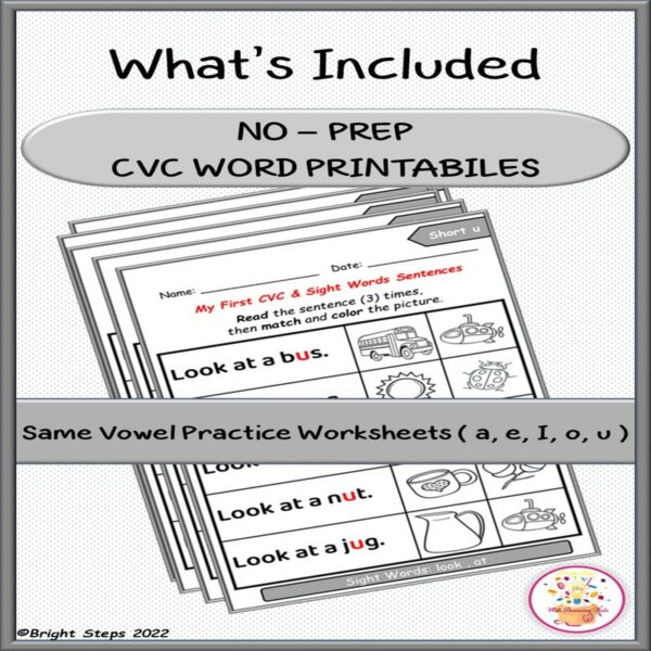 Write CVC WORDS Worksheets Kindergarten - Morning Work & Centers | Made ...