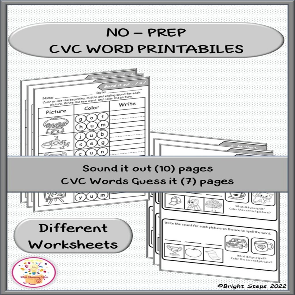 Write CVC WORDS Worksheets Kindergarten - Morning Work & Centers | Made ...