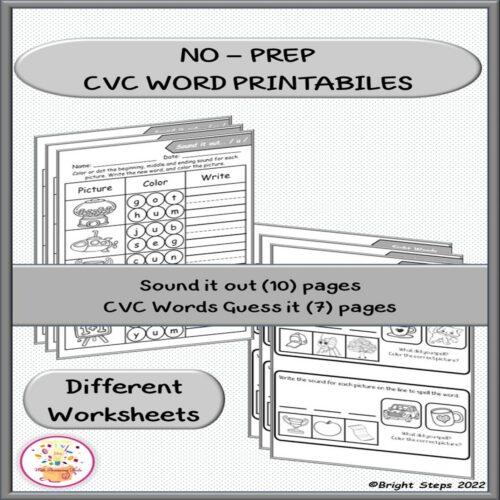 Write CVC WORDS Worksheets Kindergarten - Morning Work & Centers | Made ...