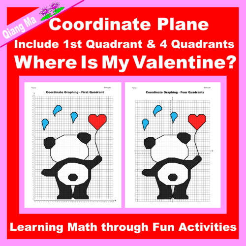 Valentine Coordinate Plane Graphing Picture: Where Is My Valentine ...
