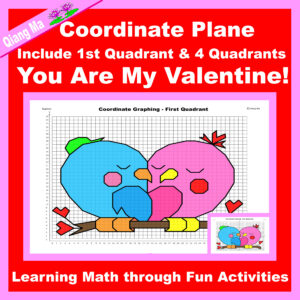 Valentine Coordinate Plane Graphing Picture: You Are My Valentine ...