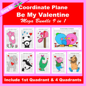 Valentine Coordinate Plane Graphing Picture: Be My Valentine Mega ...