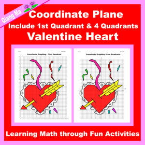Valentine Coordinate Plane Graphing Picture: Valentine Heart | Made By ...