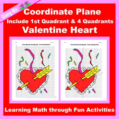 Valentine Coordinate Plane Graphing Picture: Valentine Heart | Made By ...