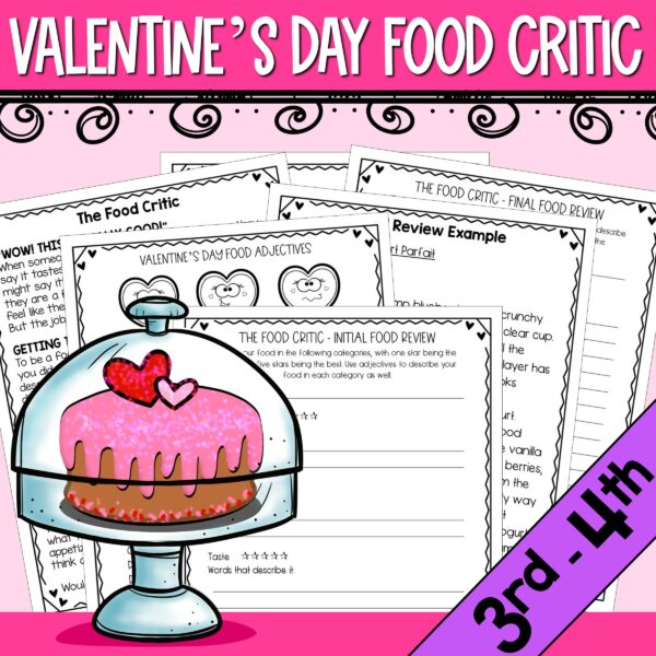 Write Like a Food Critic Food Science Valentine's Day Activity for 3rd ...