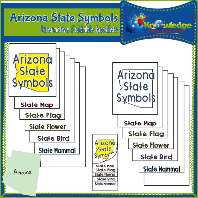 Arizona State Symbols Interactive Foldable Booklets | Made By Teachers