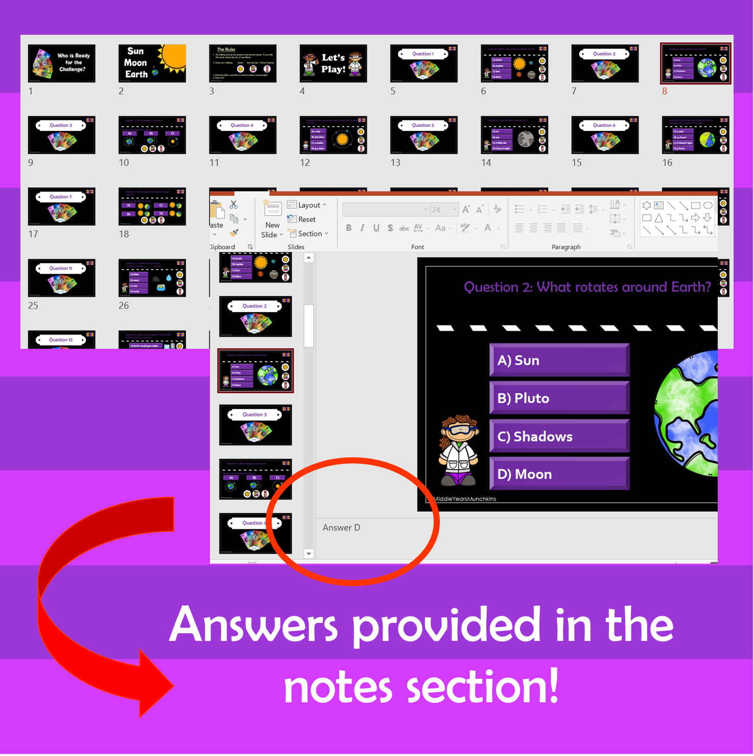 Sun, Moon & Earth Quiz PowerPoint | Made By Teachers