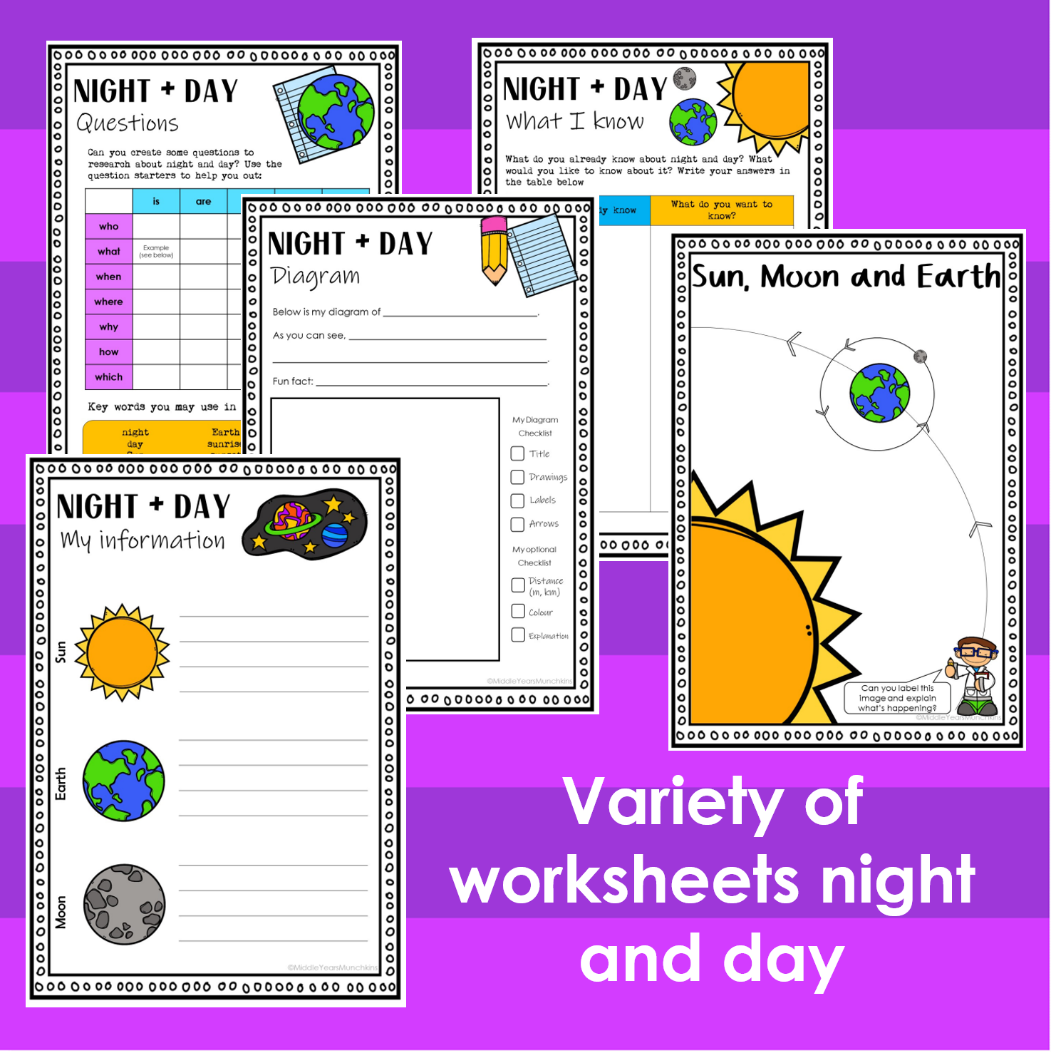 Night & Day Worksheets | Made By Teachers