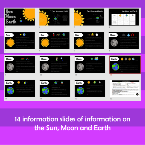 Sun, Moon & Earth Information PowerPoint | Made By Teachers