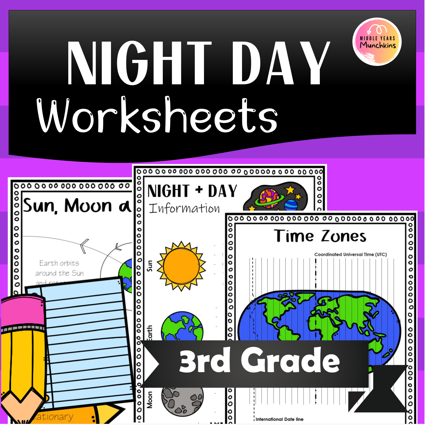 Science Night, Day, Shadows, Sun, Moon and Earth Resource BUNDLE | Made ...