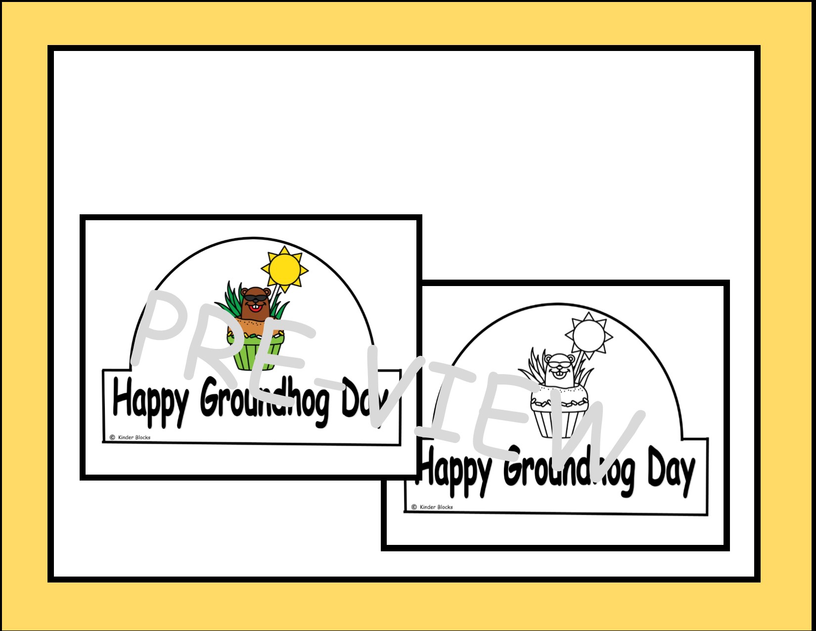 Groundhog Day Crowns | Made By Teachers