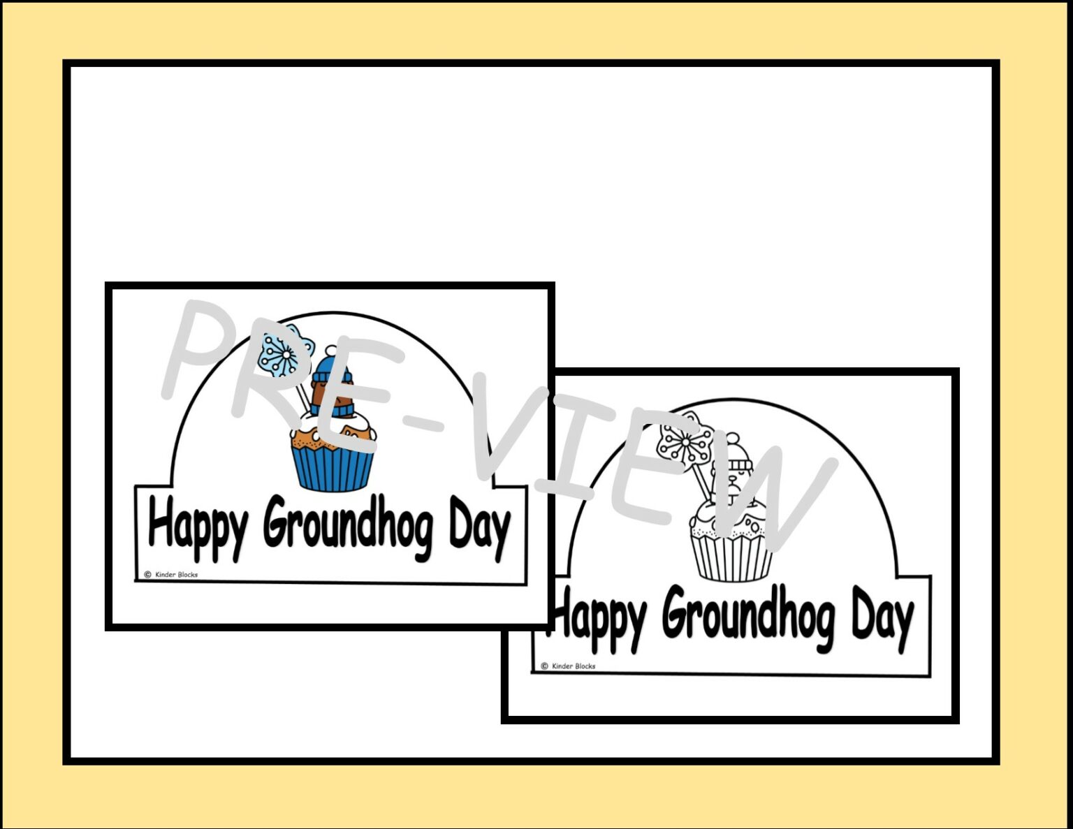 Groundhog Day Crowns | Made By Teachers