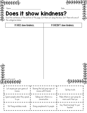 Kindness Worksheets | Made By Teachers