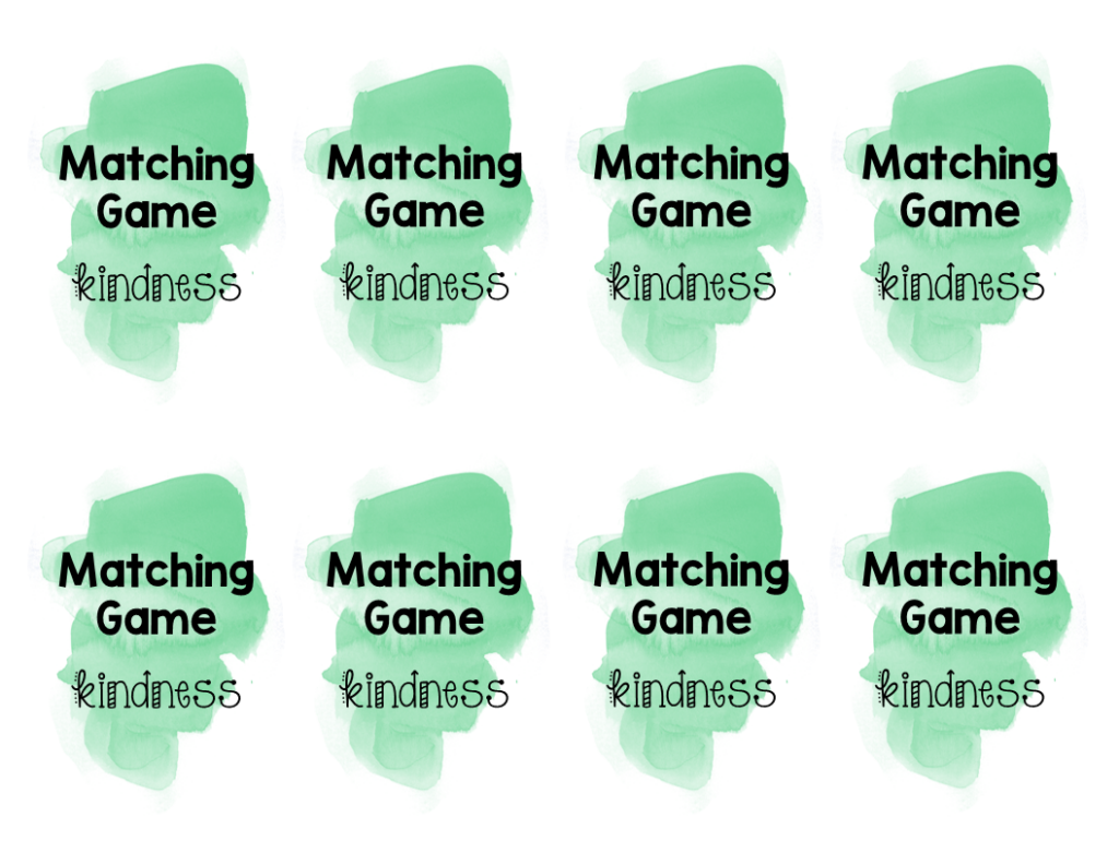 Kindness Matching Card Game | Made By Teachers