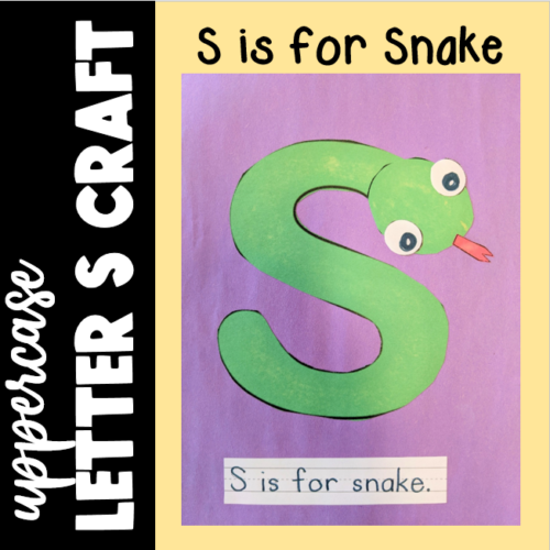 Letter S Craft - S is for Snake Printable Alphabet Beginning Sound ...