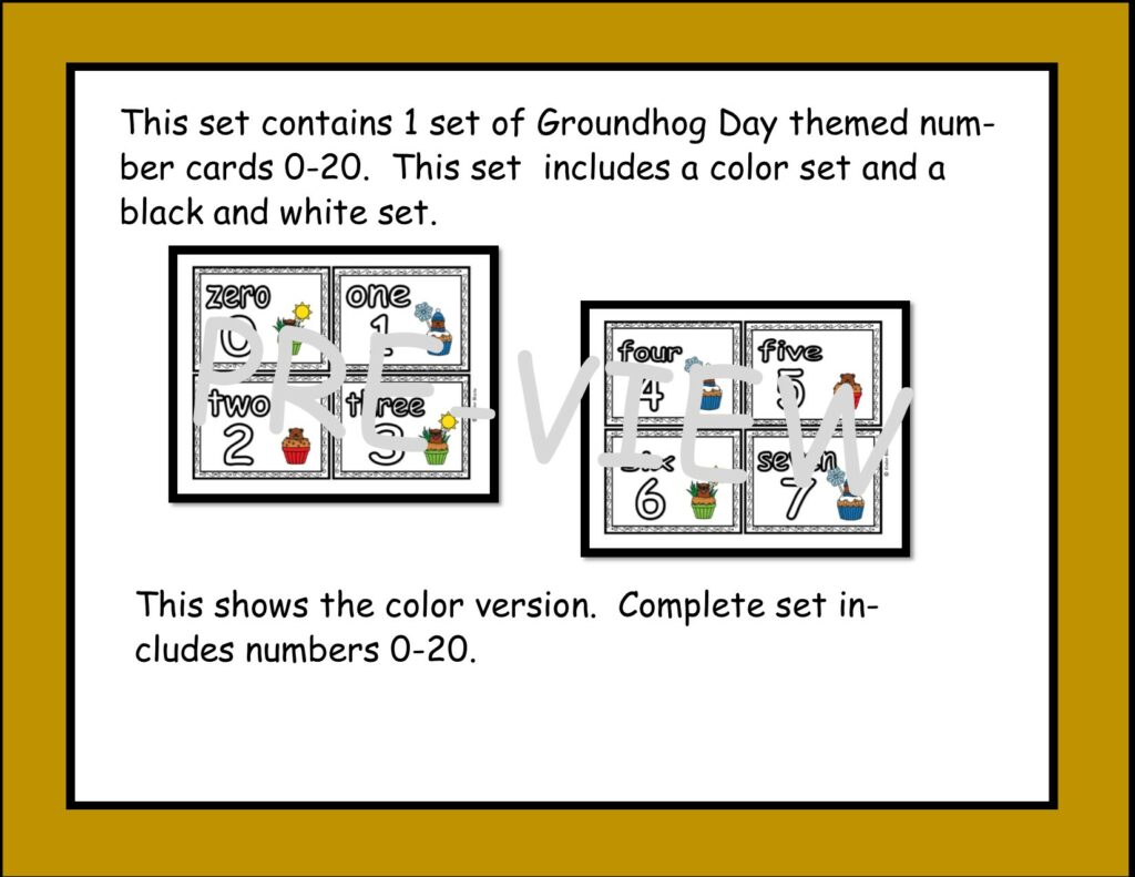 Groundhog Day Number Cards 0 - 20 | Made By Teachers
