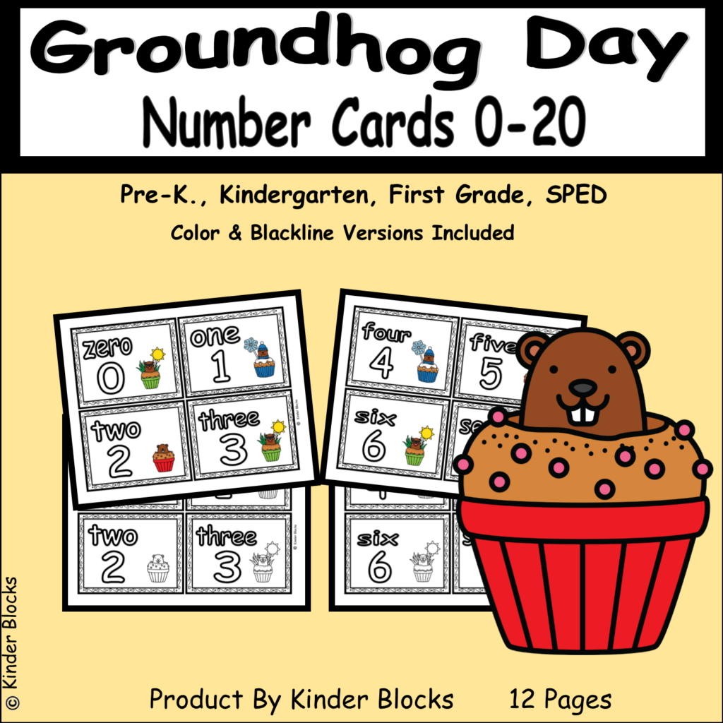 Groundhog Day Number Cards 0 - 20 | Made By Teachers