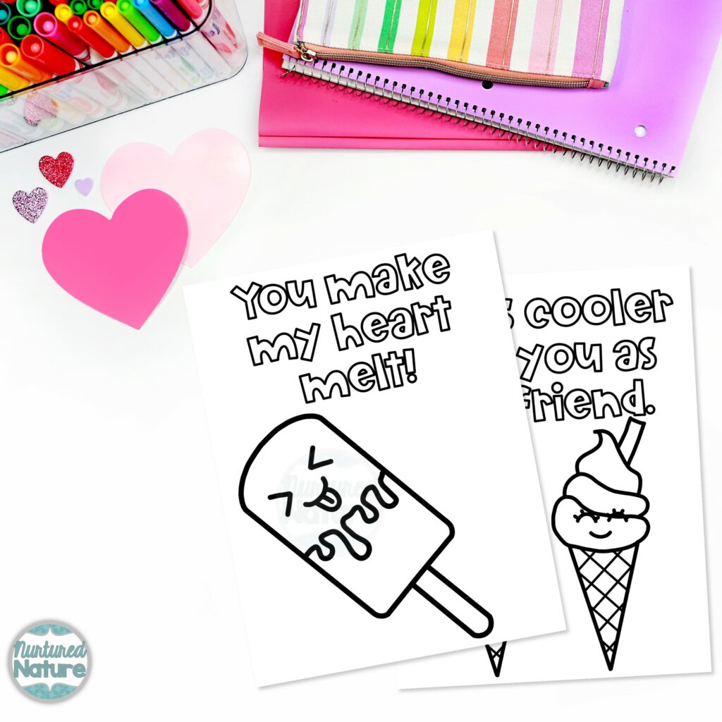 Ice Cream Coloring Pages for Valentine’s Day Craft | Made By Teachers