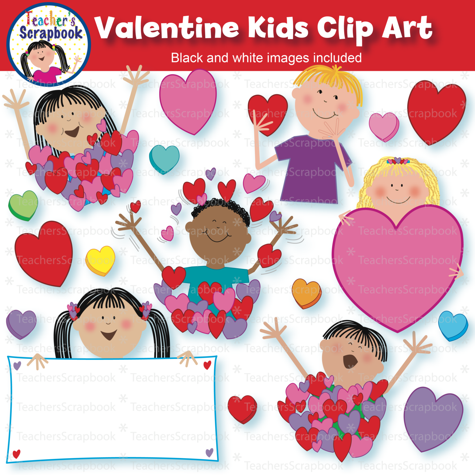 Valentine Kids Clip Art | Made By Teachers