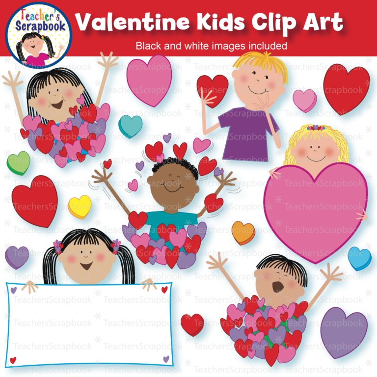 Valentine Kids Clip Art | Made By Teachers