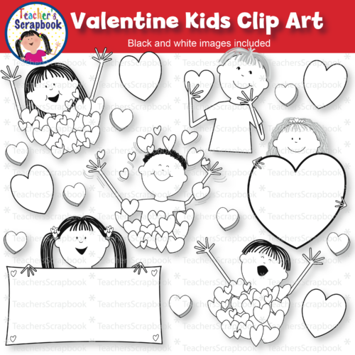 Valentine Kids Clip Art | Made By Teachers