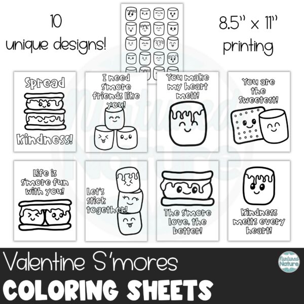 S’mores Coloring Pages for Valentine’s Day Craft | Made By Teachers