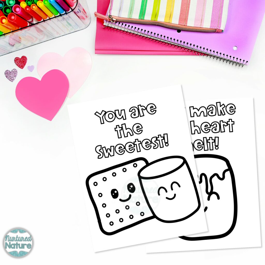 S’mores Coloring Pages for Valentine’s Day Craft | Made By Teachers