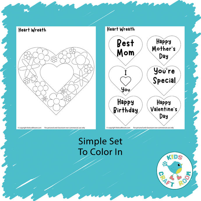 Heart Shaped Wreath For Mother's Day or Valentine's Day | Made By Teachers