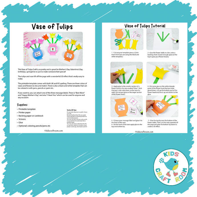 Tulip Craft For Mother's Day and Valentine's Day | Made By Teachers