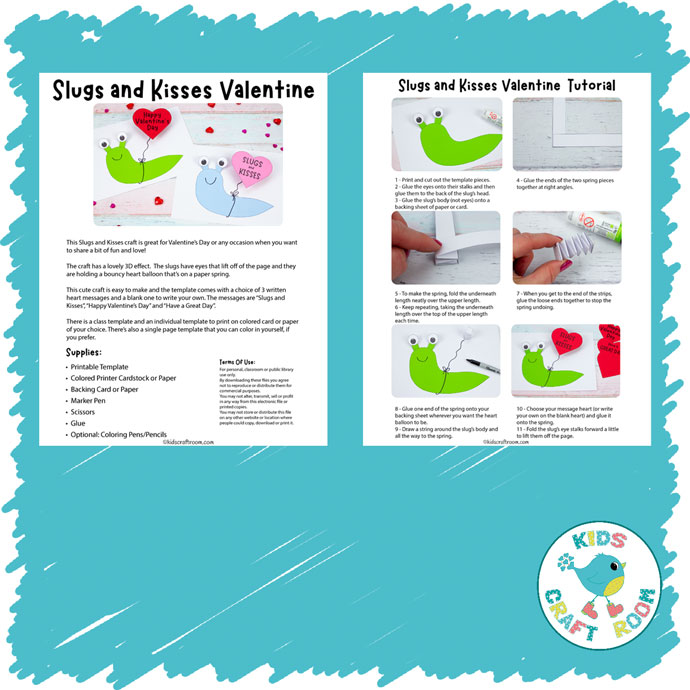 Slugs and Kisses Valentine's Day Card | Made By Teachers