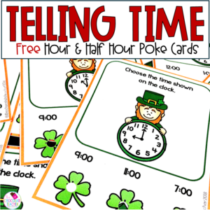 Telling Time - Hour and Half Hour - St. Patrick's Day - FREE | Made By ...