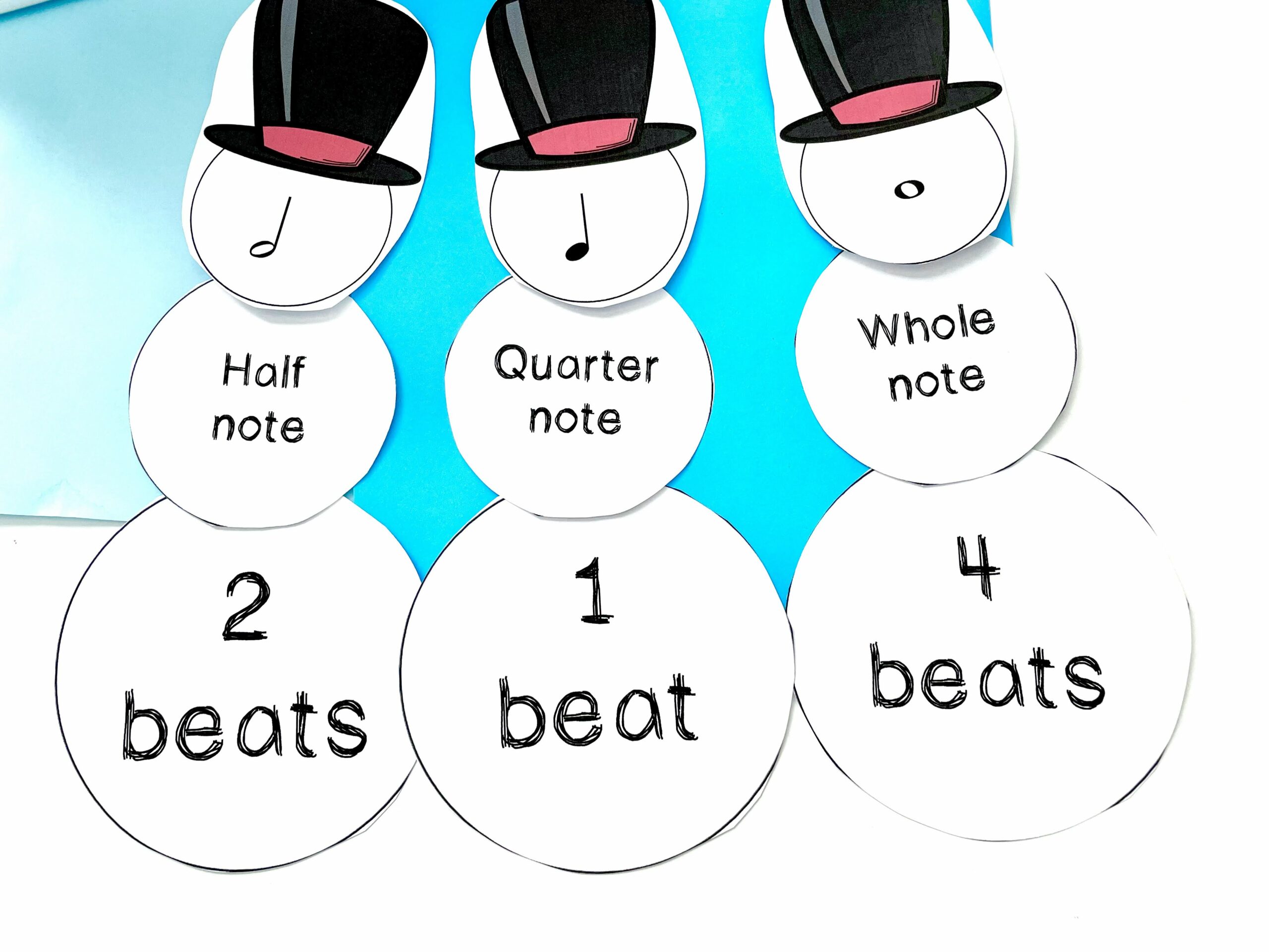 Snowman Rhythm Matching Game for Rhythm Names + Number Beats for piano ...