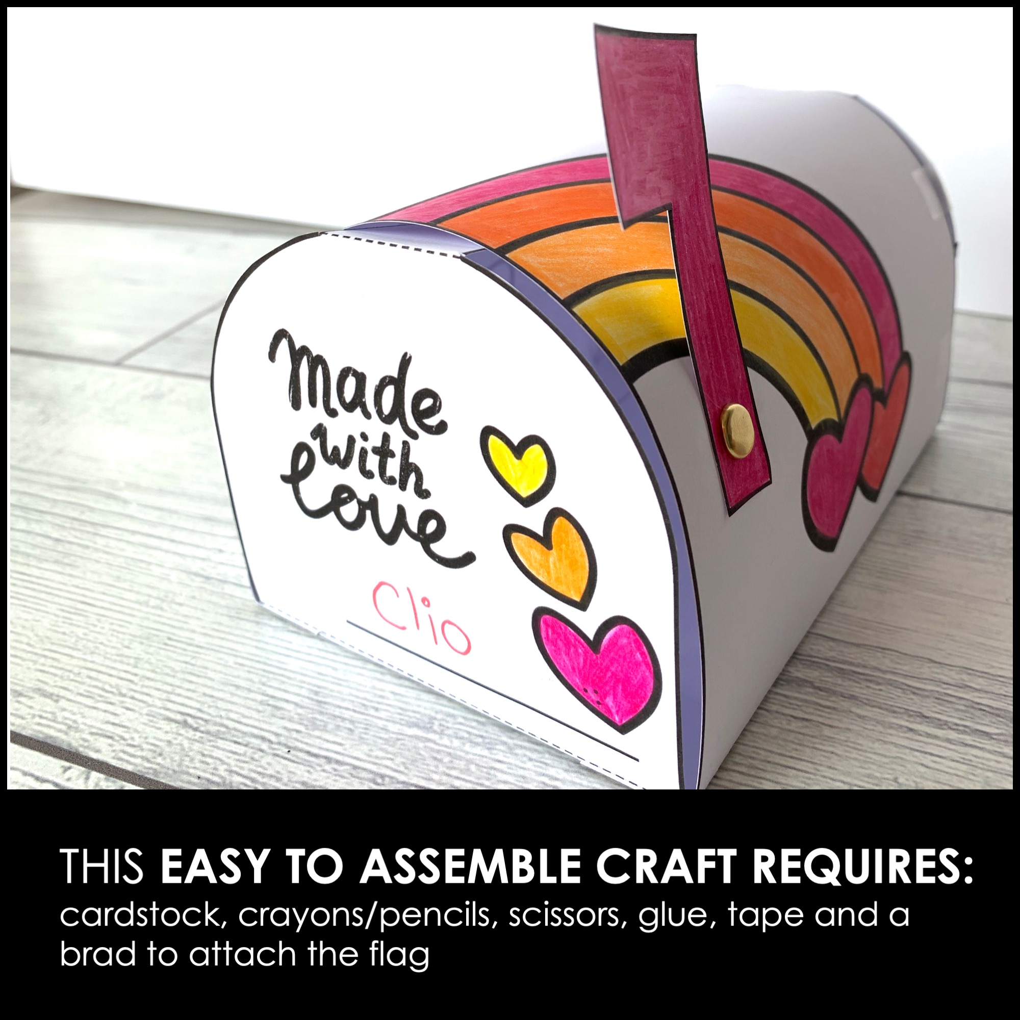 Valentine's Day Mailbox - Printable Valentine's Craft - Activity ...