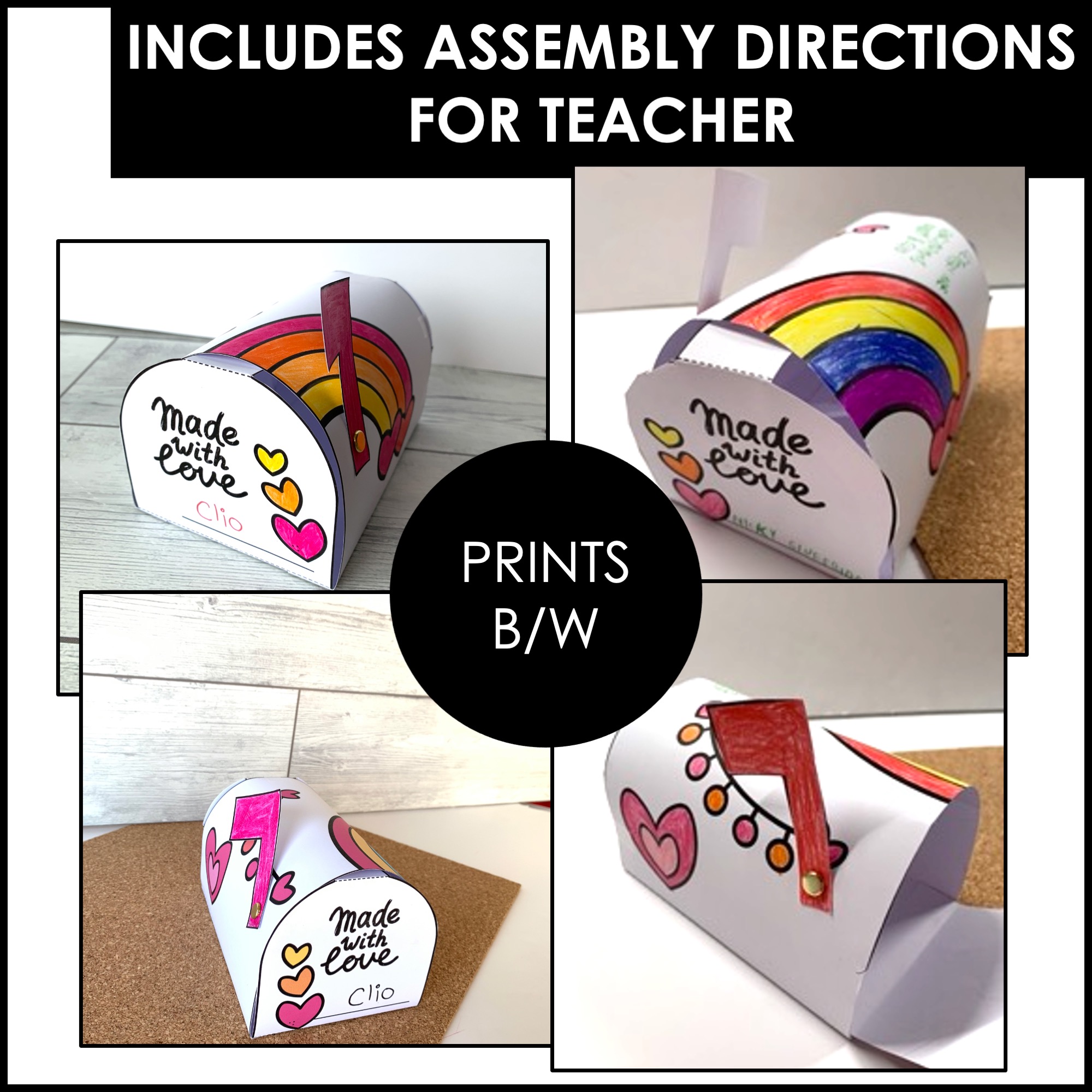 Valentine's Day Mailbox - Printable Valentine's Craft - Activity ...