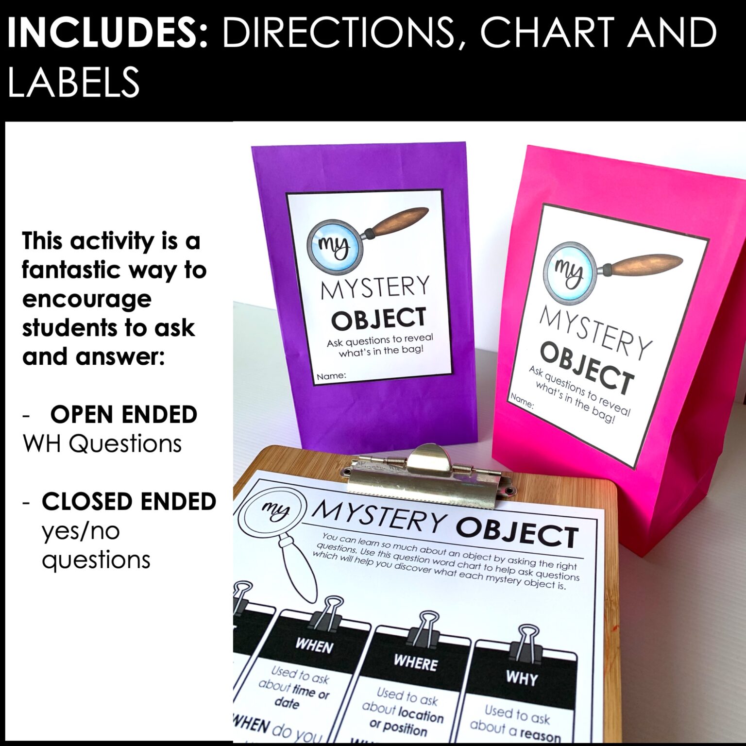 Mystery Bag | Object Guessing Game | Asking and Answering WH Questions ...