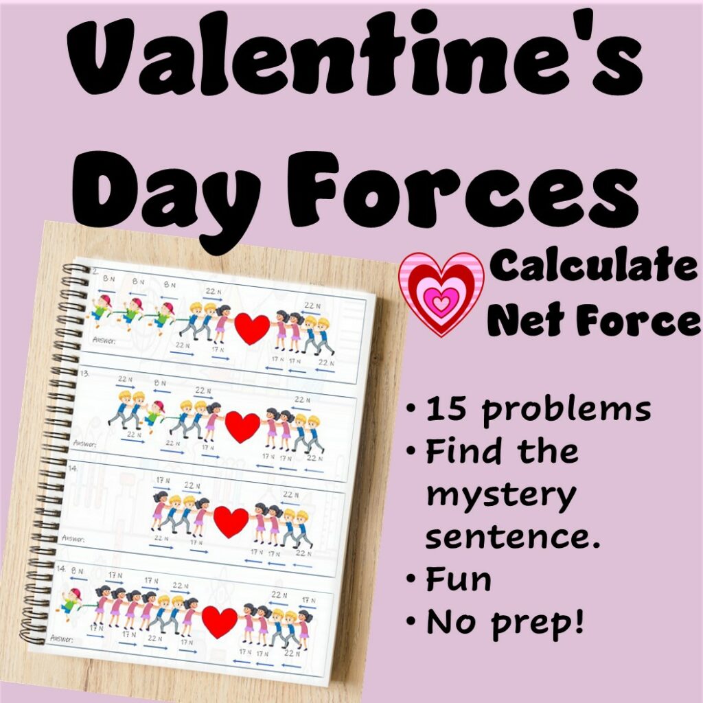 Valentine s Day Calculating Net Forces Worksheet Made By Teachers valentine-s-day-calculating-net-forces-worksheet-made-by-teachers