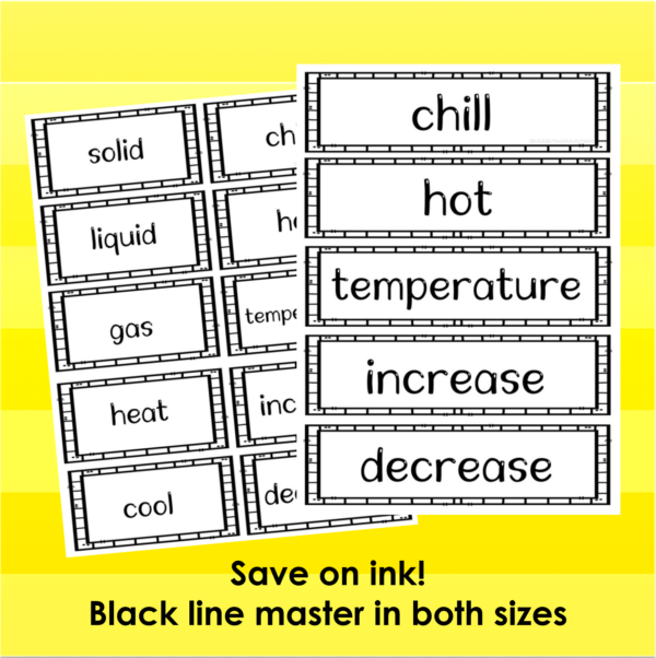 States of Matter: Solids, Liquids, Gas and Heat Vocabulary Wall | Made ...