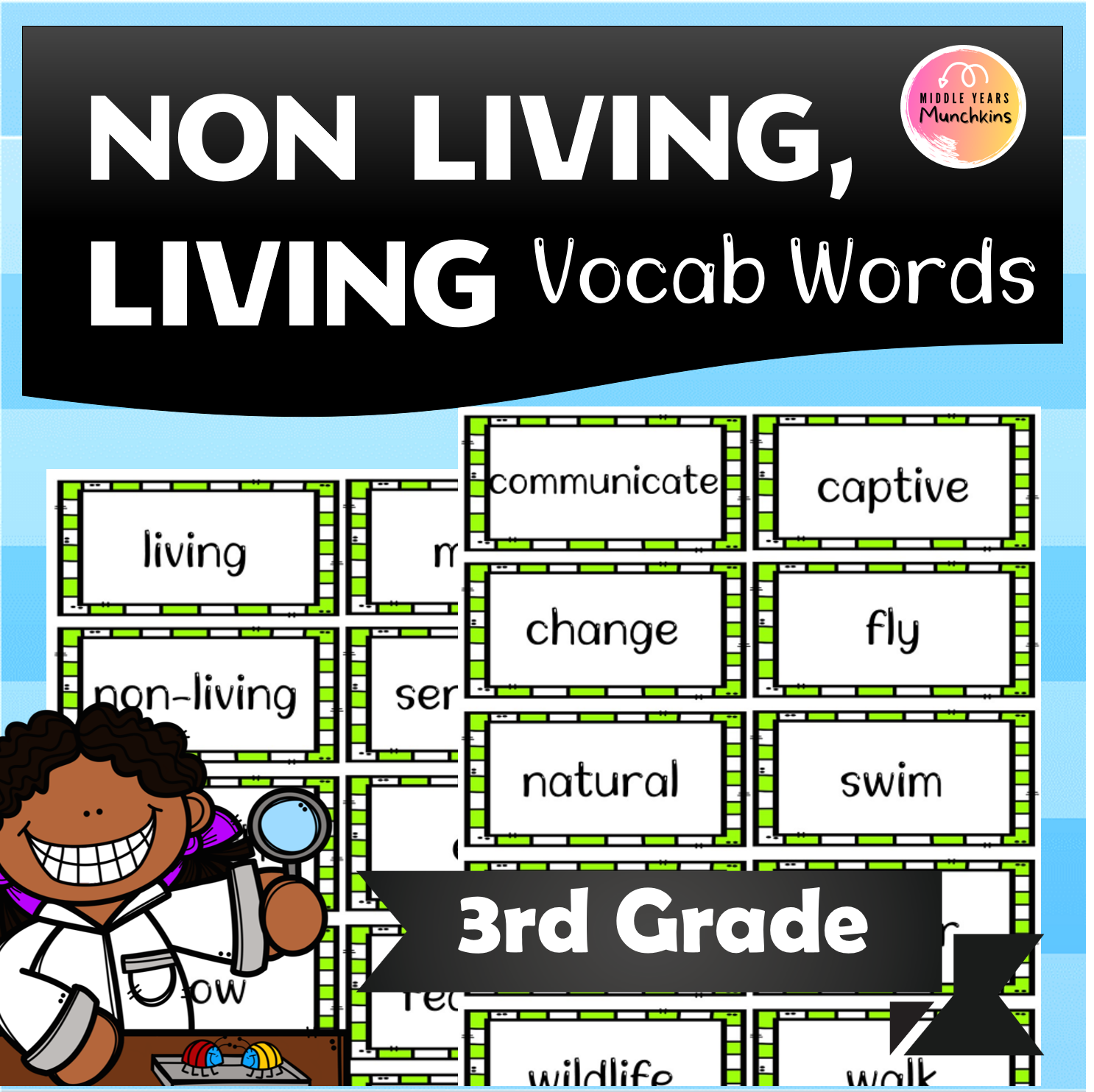 Living and Non-Living Vocabulary Word Wall | Made By Teachers
