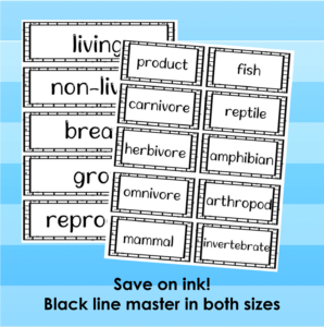 Living and Non-Living Vocabulary Word Wall | Made By Teachers