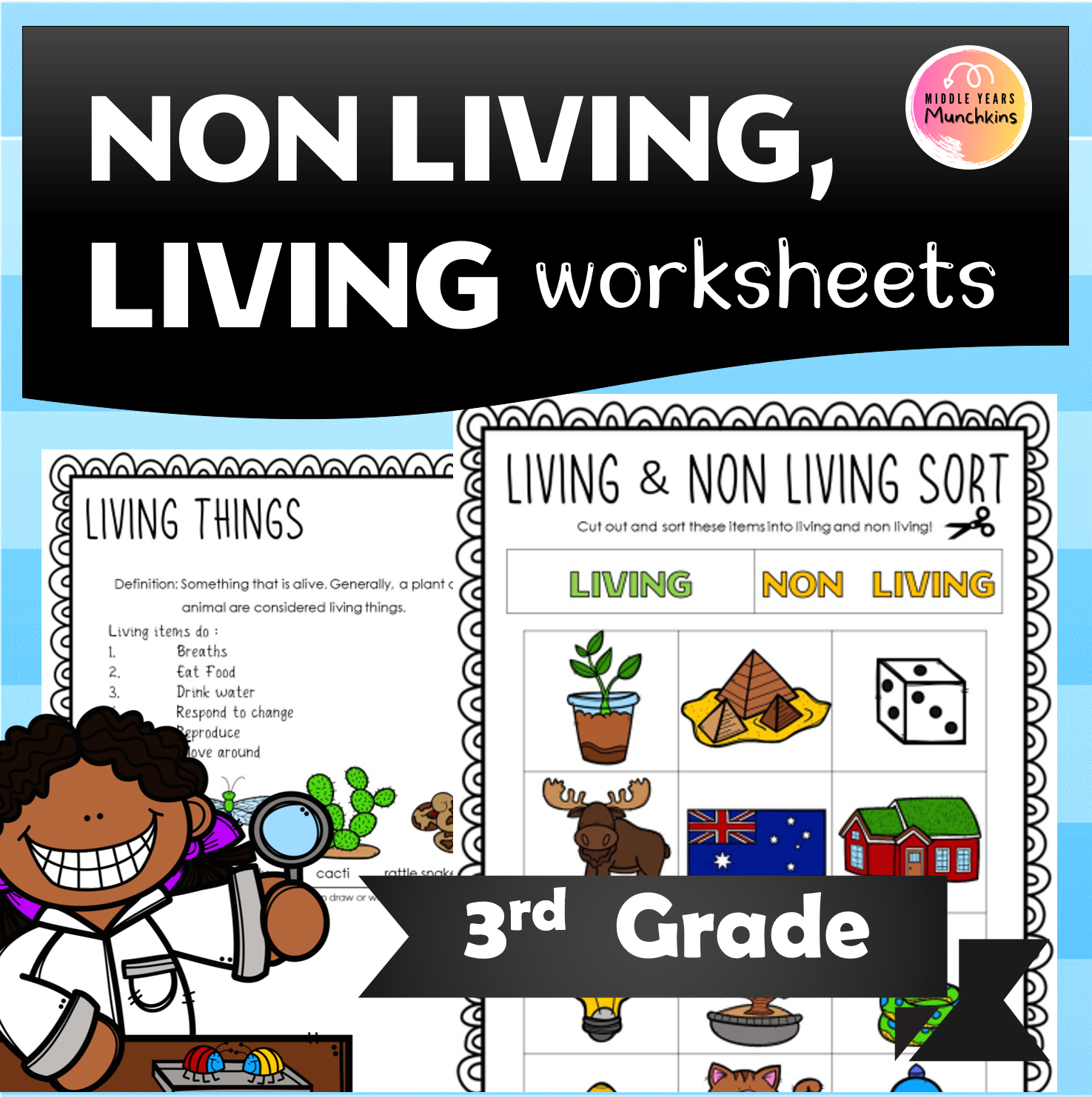 Living, Non-Living and Life Cycle Resource Bundle | Made By Teachers