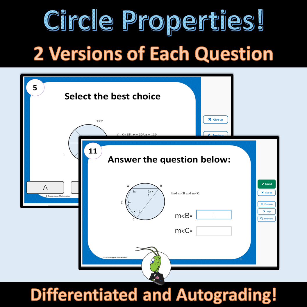 Circle Properties Review Problems Boom Task Cards | Geometry | Made By ...