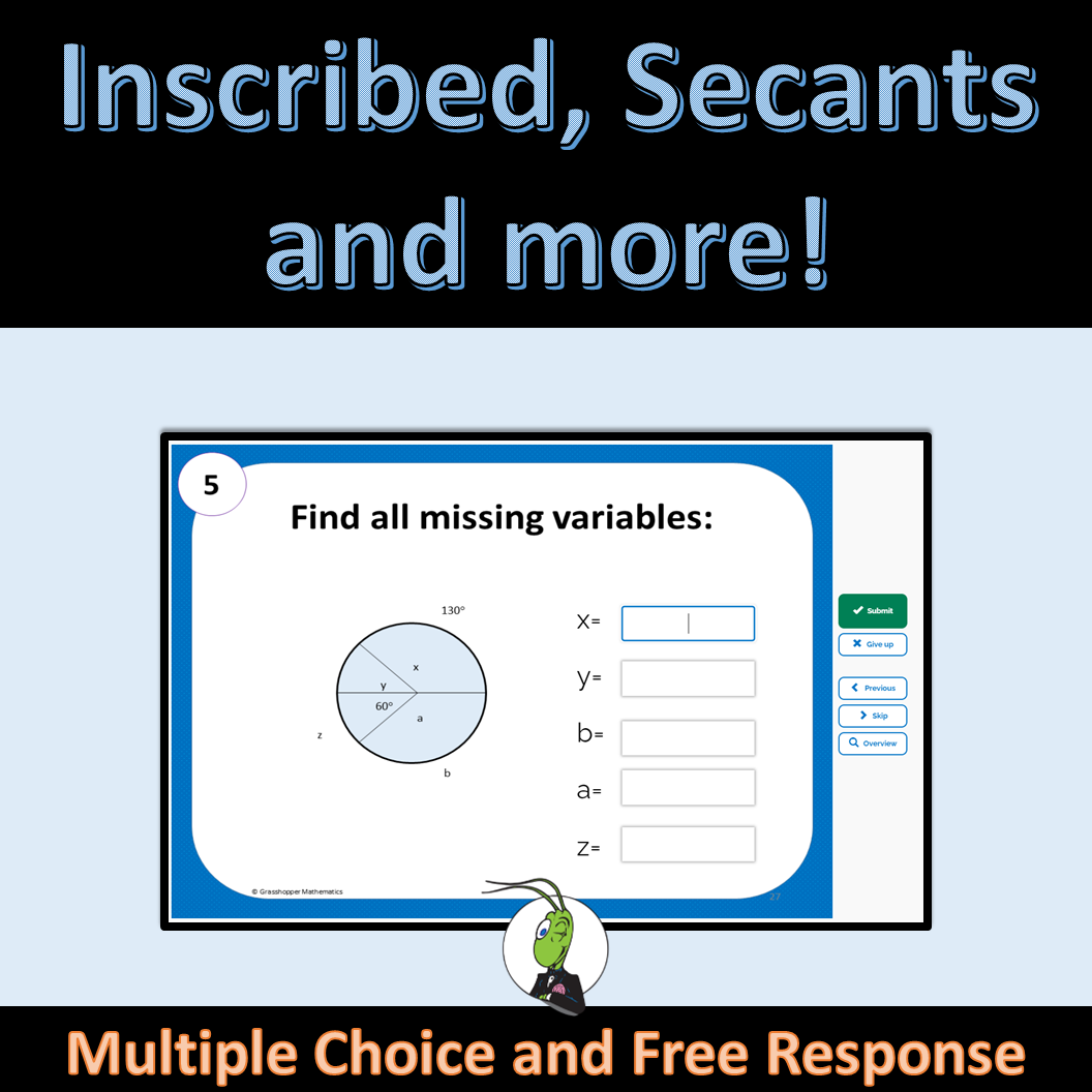 Circle Properties Review Problems Boom Task Cards | Geometry | Made By ...