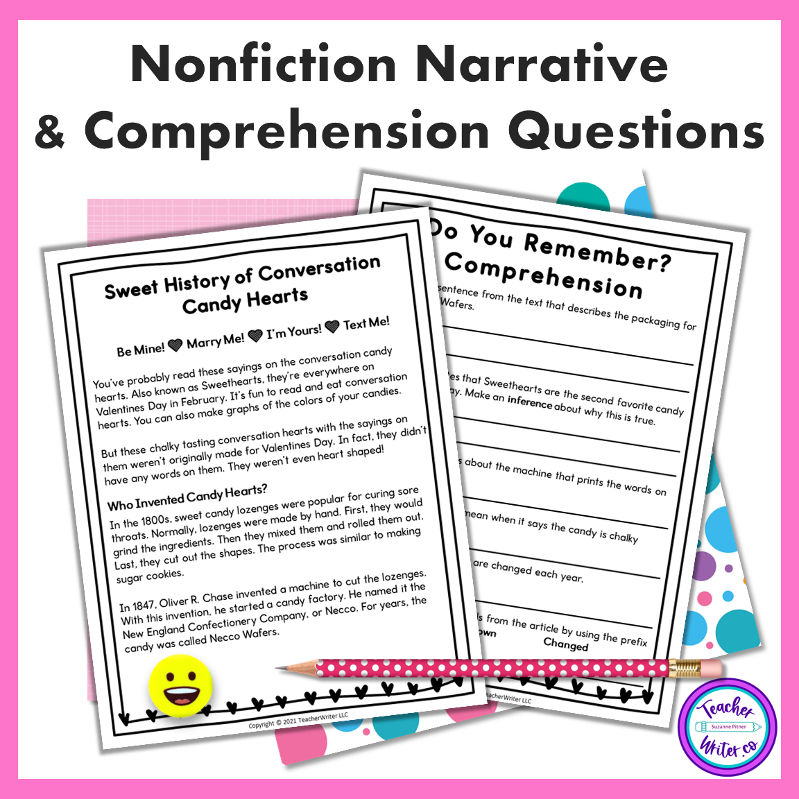 Close Reading and Writing | History of Conversation Candy Hearts | Made ...