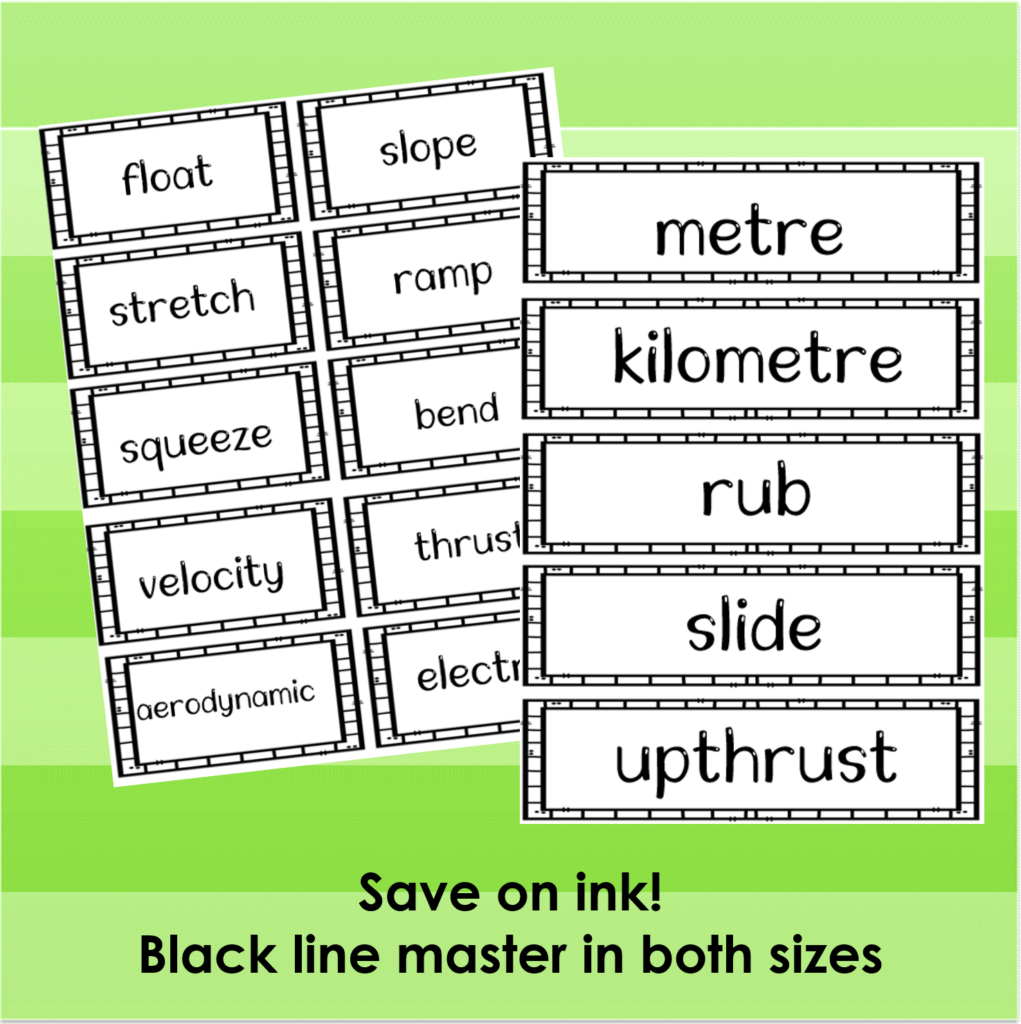 Forces Vocabulary Word Wall | Made By Teachers