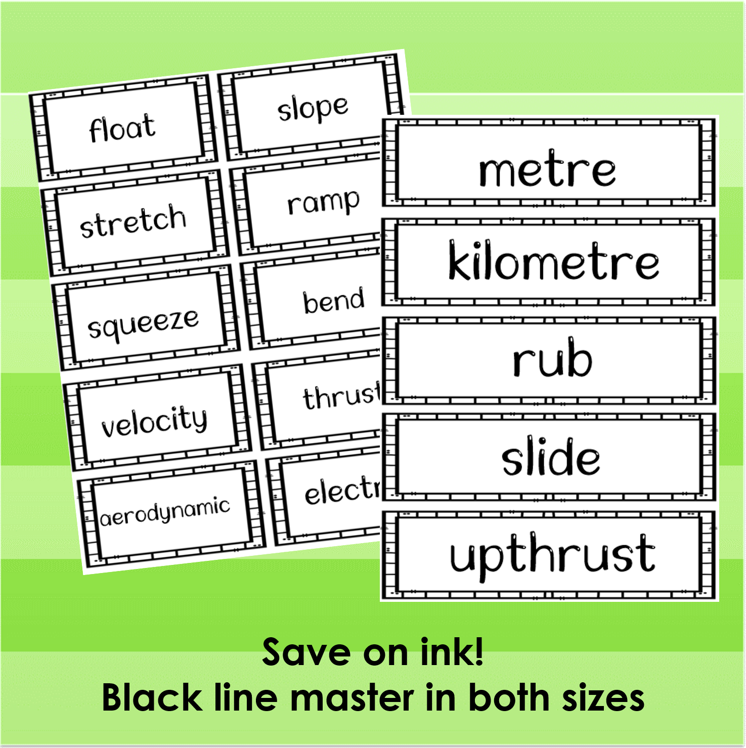 Forces Vocabulary Word Wall | Made By Teachers