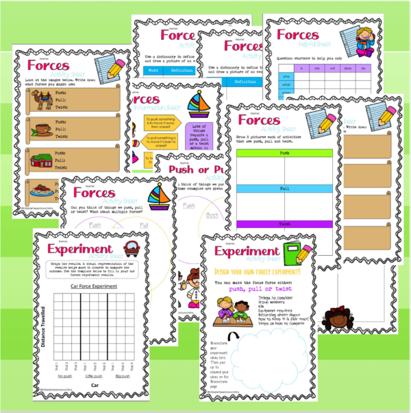 Forces: Push, Pull & Twist Worksheets | Made By Teachers