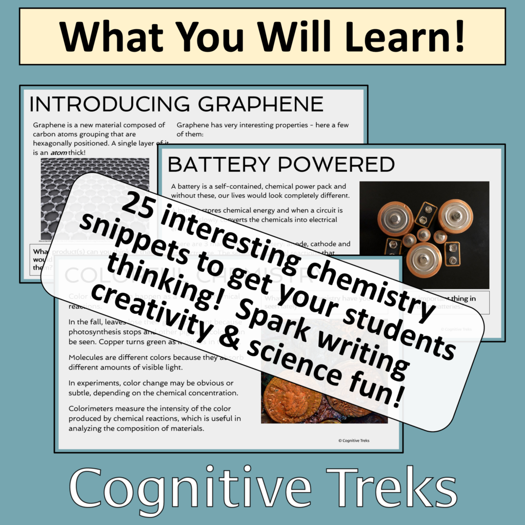 Chemistry Writing Prompts | 25 Science Snippets | Warm Ups | Science Starters | Made By Teachers