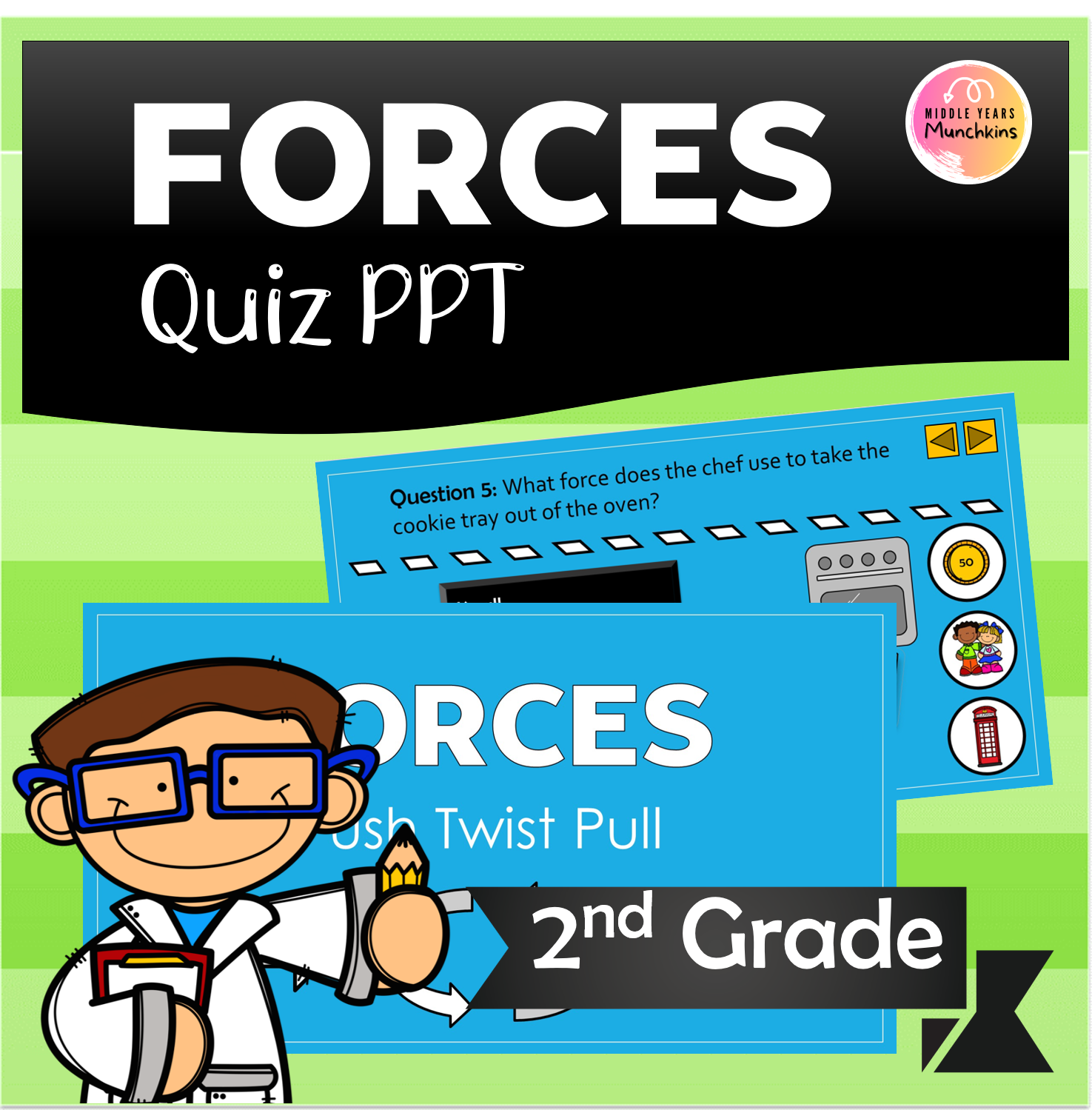 Forces: Push Pull & Twist Quiz PowerPoint | Made By Teachers